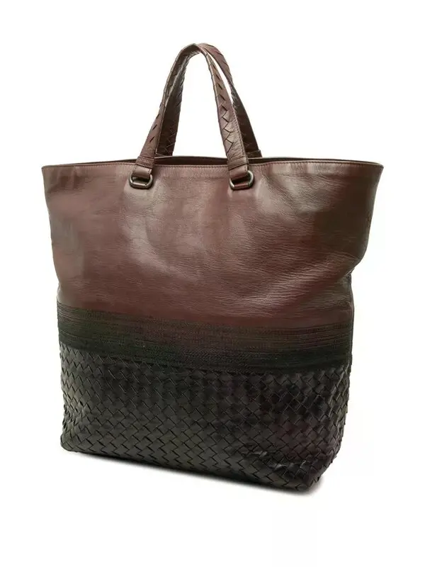 Bottega Veneta 2012-2026 Bicolor Nappa Intrecciato Tote Bag