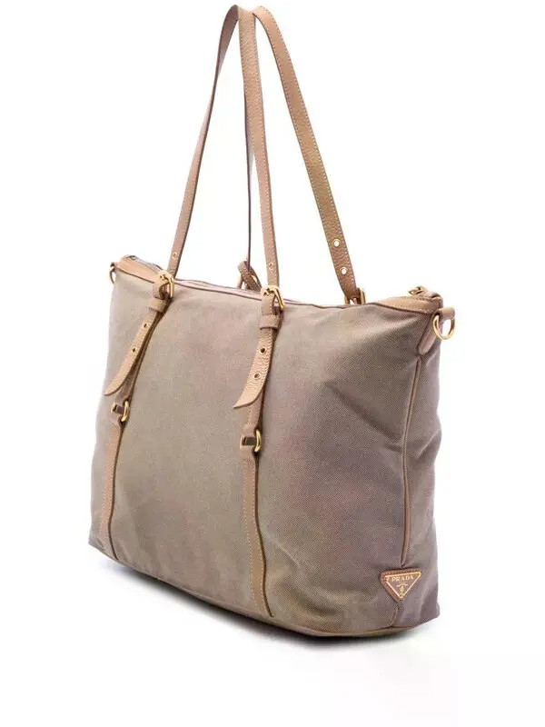 Prada 2013-2026 Canvas Canapa Logo Satchel