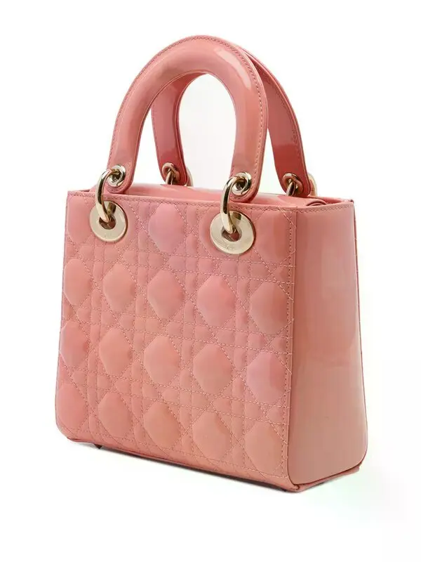 Dior 2021 Small Patent Cannage Lady Satchel