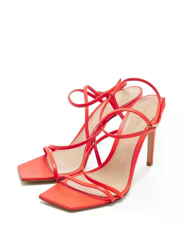 GIANVITO ROSSI Manilla Square-toe Sandals - Red