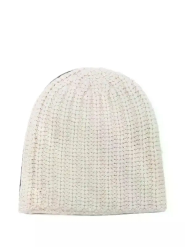 LISKA Michaela Chunky-knit Beanie Hat - White