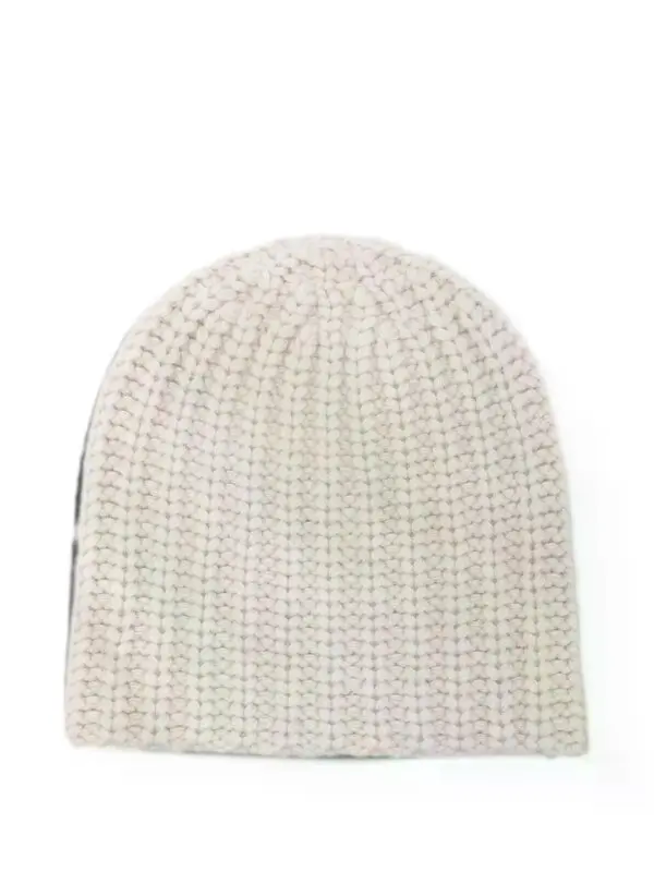 LISKA Michaela Chunky-knit Beanie Hat - White