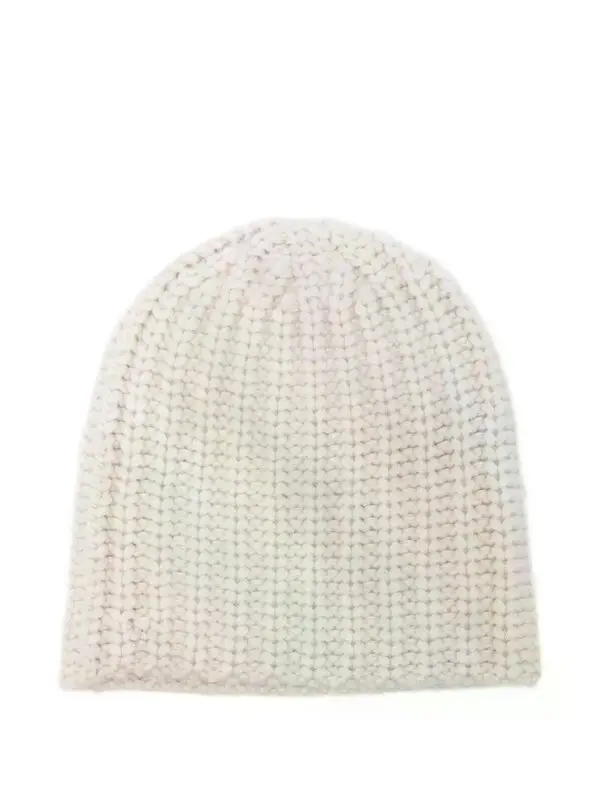 LISKA Michaela Chunky-knit Beanie Hat - White