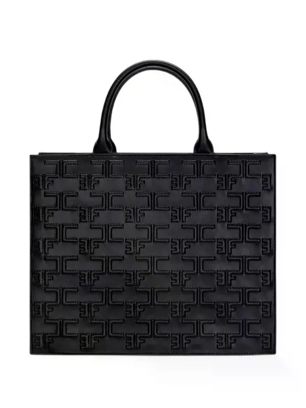 Elisabetta Franchi Bold Monogram Large Shopper Bag