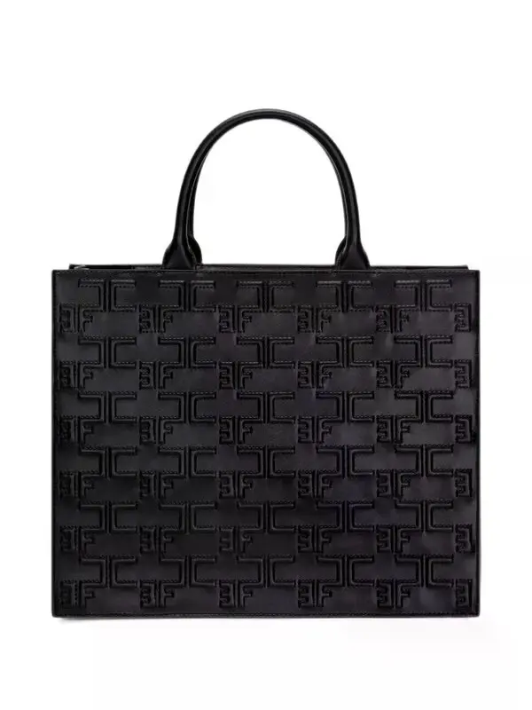 Elisabetta Franchi Bold Monogram Large Shopper Bag