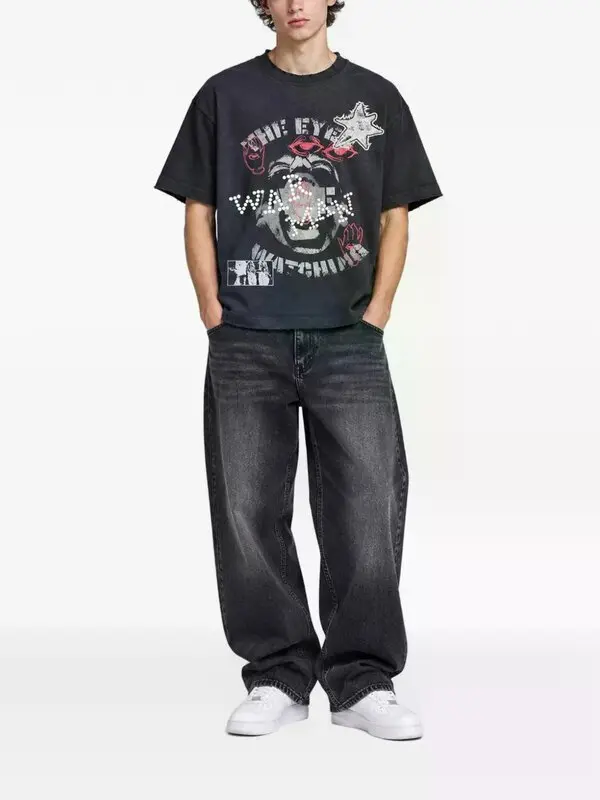 WARMAN Graphic-print Distressed T-shirt