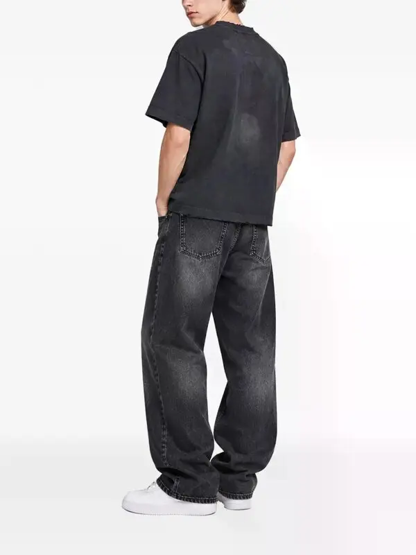 WARMAN Graphic-print Distressed T-shirt