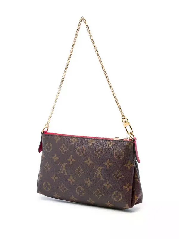 LOUIS VUITTON 2016 Monogram Pallas Clutch Satchel - Brown