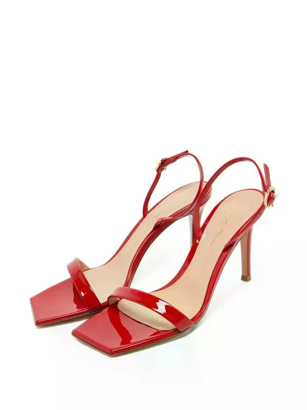 GIANVITO ROSSI Ribbon Slingback Sandals - Red