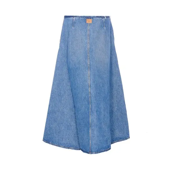 Alexander Wang Low Rise A Line Denim Skirt
