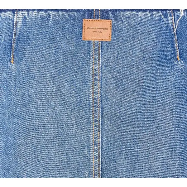 Alexander Wang Low Rise A Line Denim Skirt