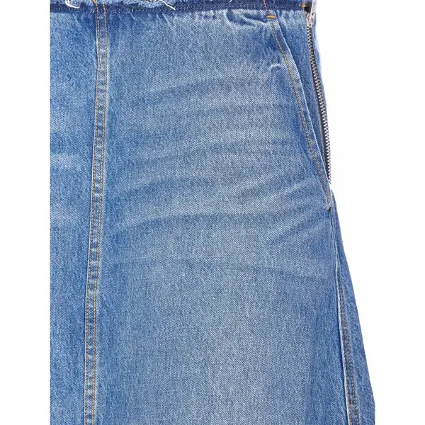 Alexander Wang Low Rise A Line Denim Skirt