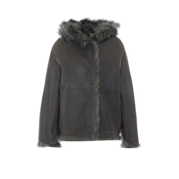 YVES SALOMON Knitted Fox Fur Short Jacket