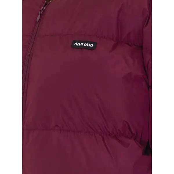 Miu Miu Reversible Technical Fabric And Shearling Down Jacket