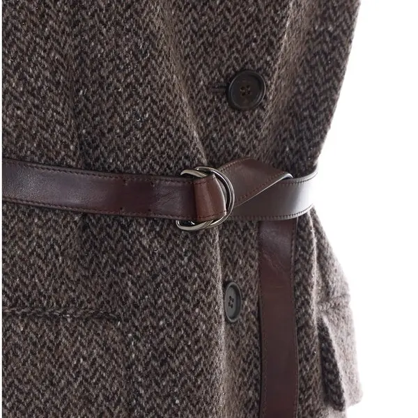 Brunello Cucinelli Sparkling Chevron Vest With Belt