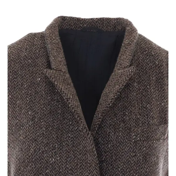 Brunello Cucinelli Sparkling Chevron Vest With Belt