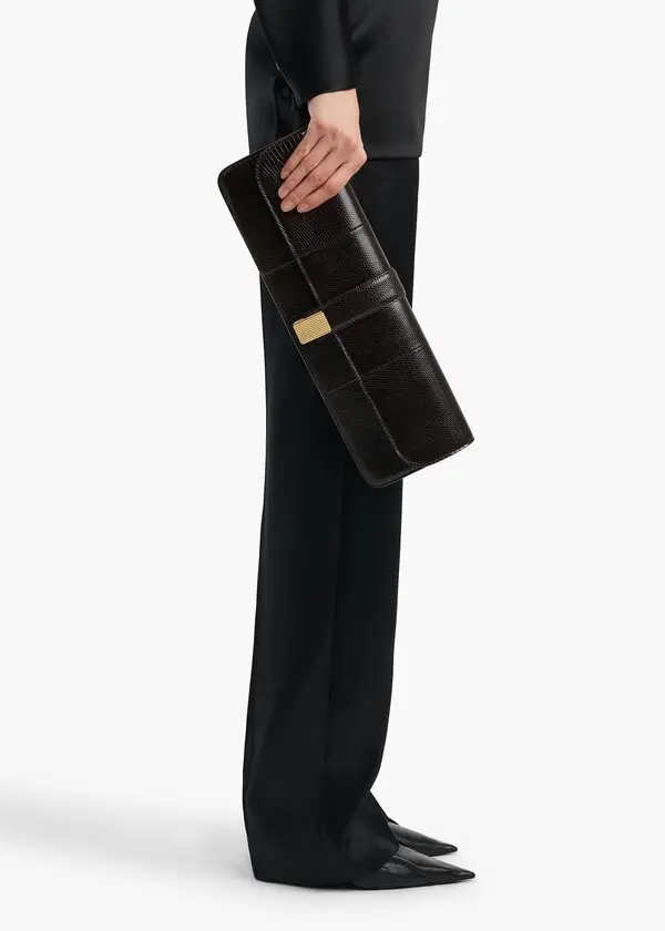 Khaite Blake Long Clutch In Lizard