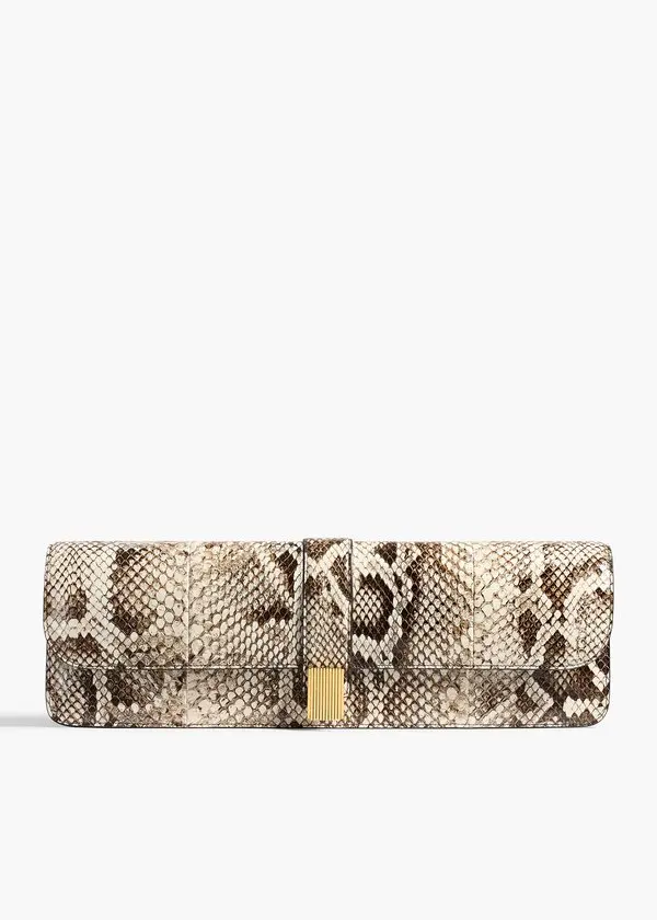 Khaite Blake Long Clutch In Alligator - Natural