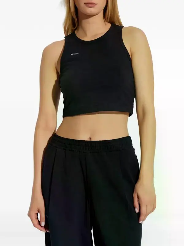 PANGAIA Logo-print Cropped Top