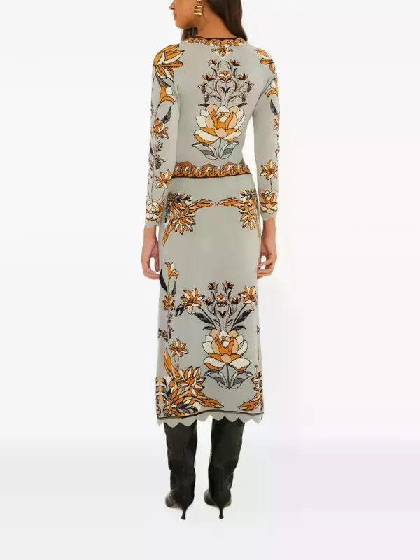 Farm Rio Stained Glass Beauty Knit Skirt