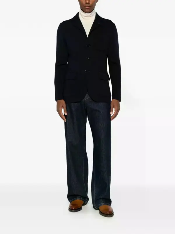 LARDINI Single-breasted Knitted Blazer