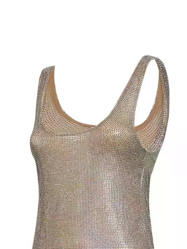 Giuseppe Di Morabito Crystal-embellished Tulle Top