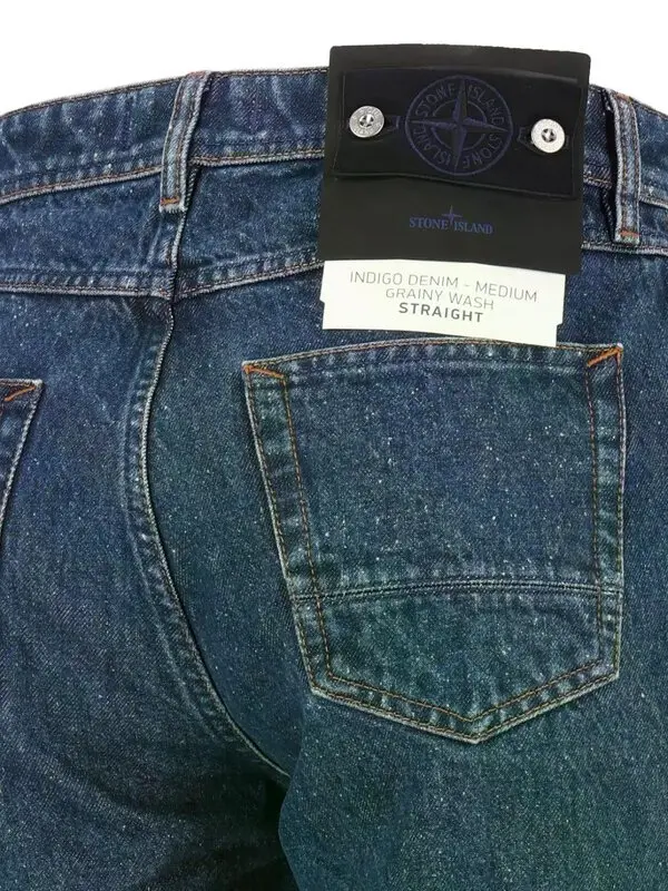 Stone Island J100005 Indigo Denim-medium Grainy Wash Jeans