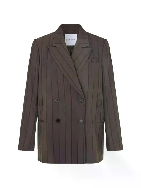 Samsøe Samsøe Sahelly Pinstripe Double-breasted Blazer