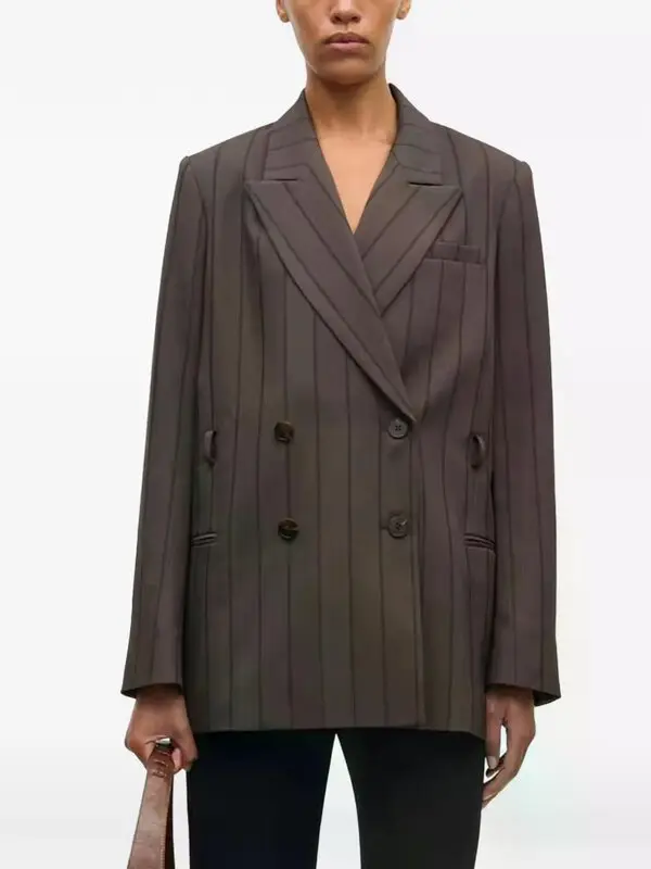 Samsøe Samsøe Sahelly Pinstripe Double-breasted Blazer