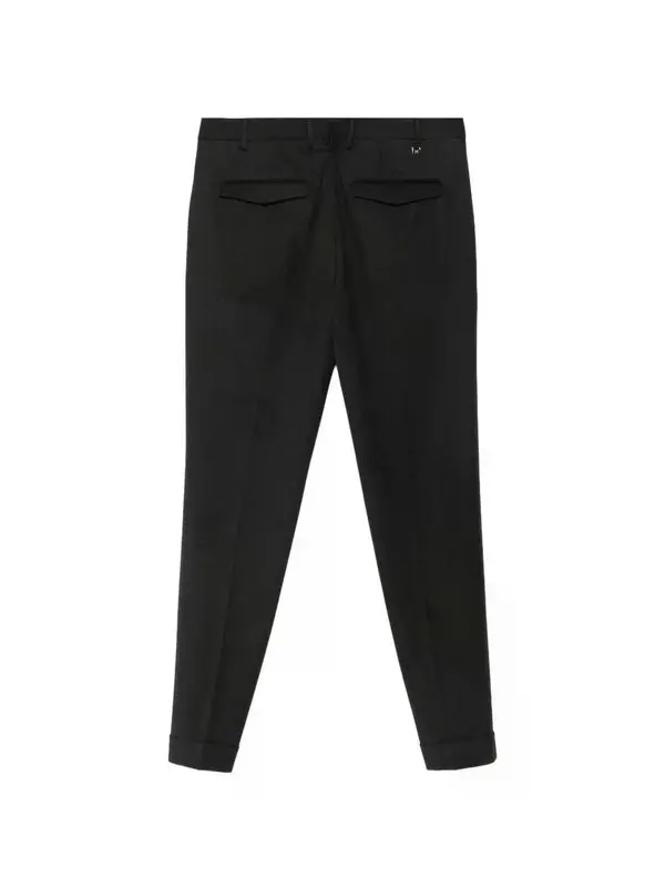 PT TORINO Pleated-detail Turn-up Trousers