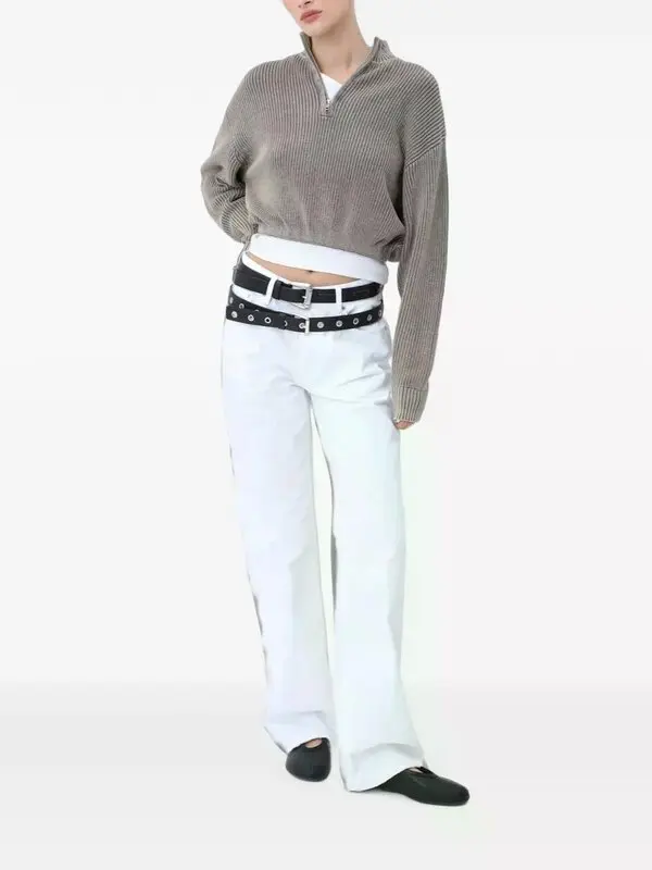 WON HUNDRED Bryn Half-zip Sweater - Grey