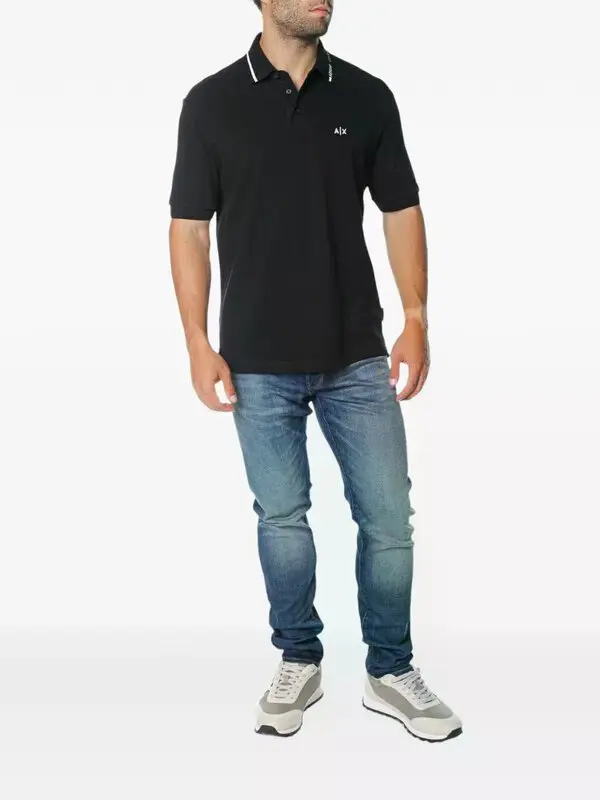 Armani Exchange Logo-embroidered Polo Shirt