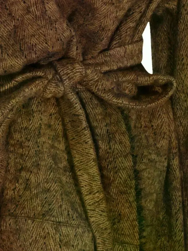 UMA WANG Belted Shawl-lapel Cardigan