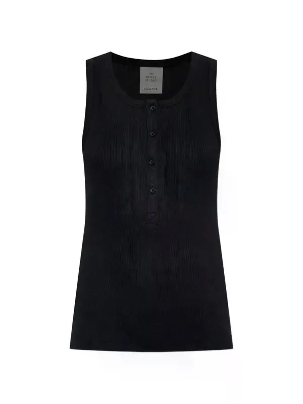Munthe Boma Ribbed Henley Top
