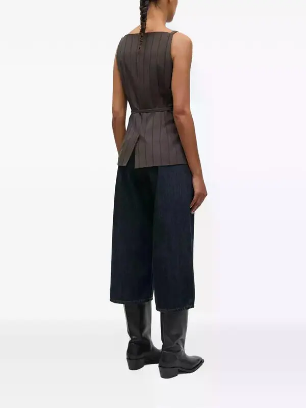 Samsøe Samsøe Sahelly Pinstripe Belted Top