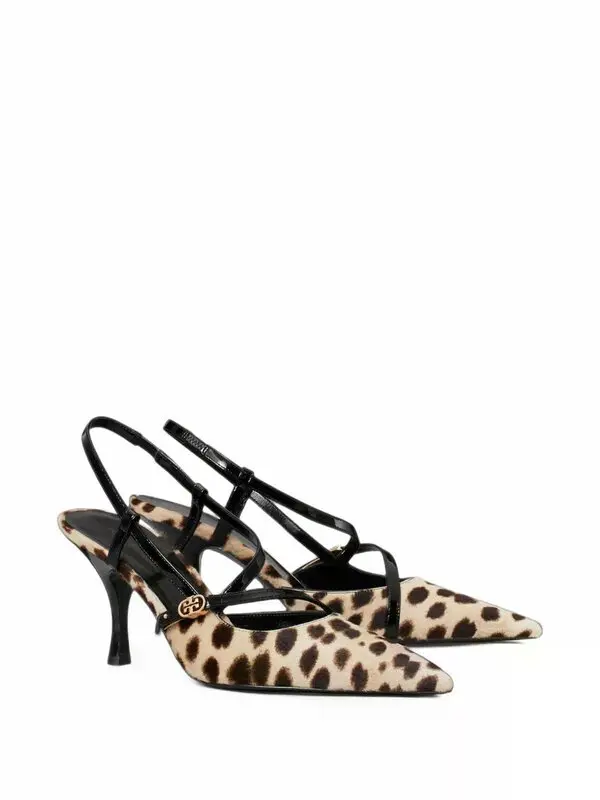 Tory Burch Double T Cheetah-print Pumps - Neutrals