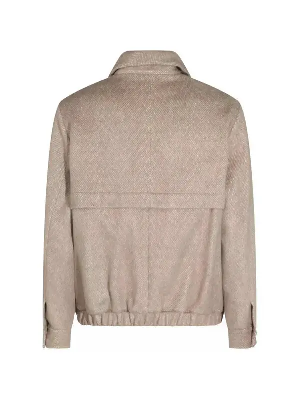 Altea Arden Herringbone-pattern Zip-up Jacket