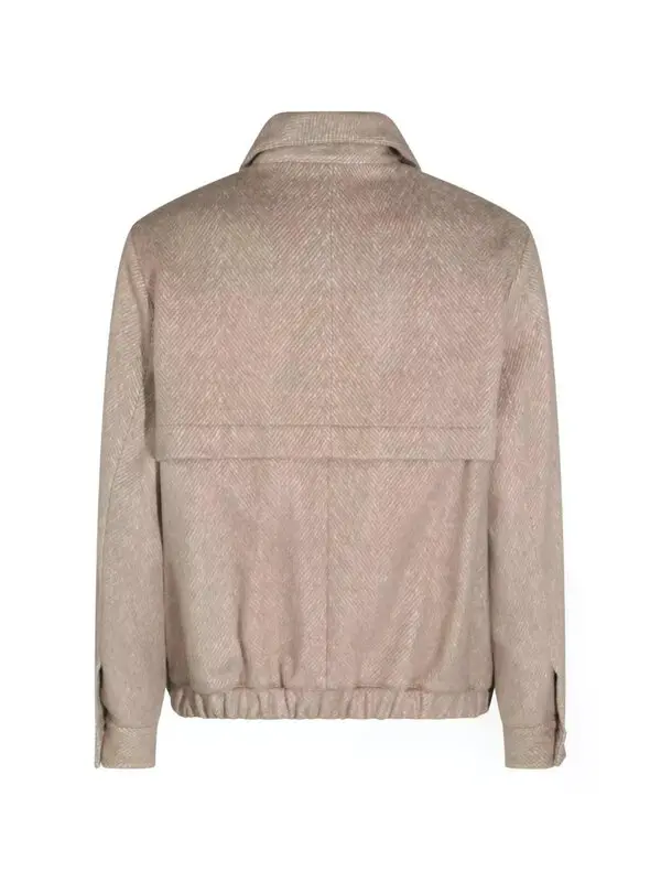 Altea Arden Herringbone-pattern Zip-up Jacket