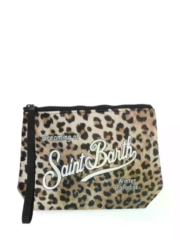 MC2 SAINT BARTH Aline Leopard-print Clutch Bag