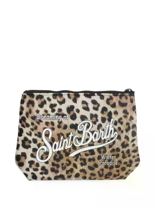 MC2 SAINT BARTH Aline Leopard-print Clutch Bag