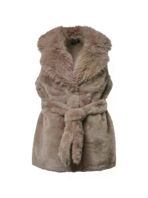 V°73 Faux-fur Belted Gilet