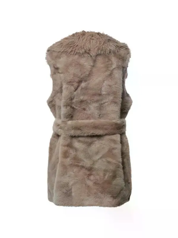 V°73 Faux-fur Belted Gilet