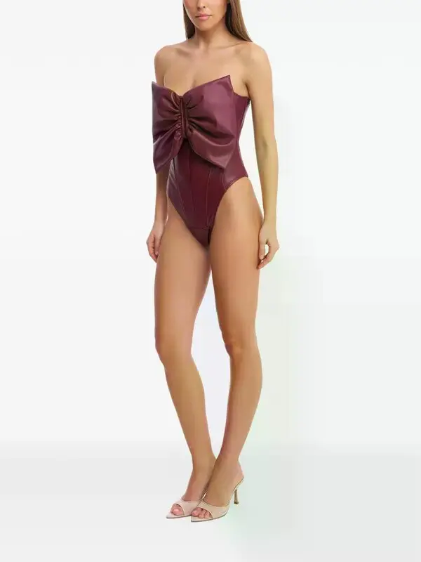 LIKA Bow-detail Corset Bodysuit