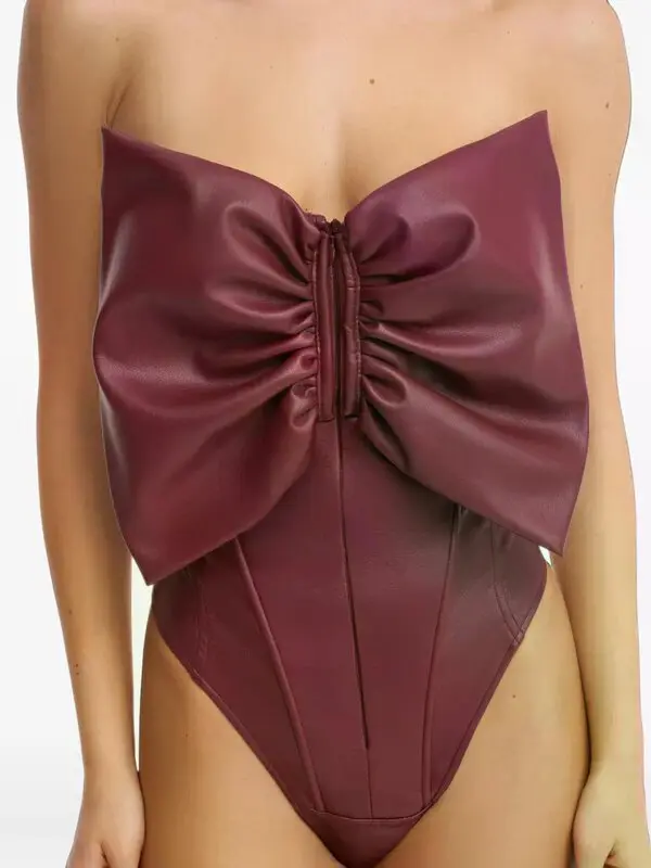 LIKA Bow-detail Corset Bodysuit