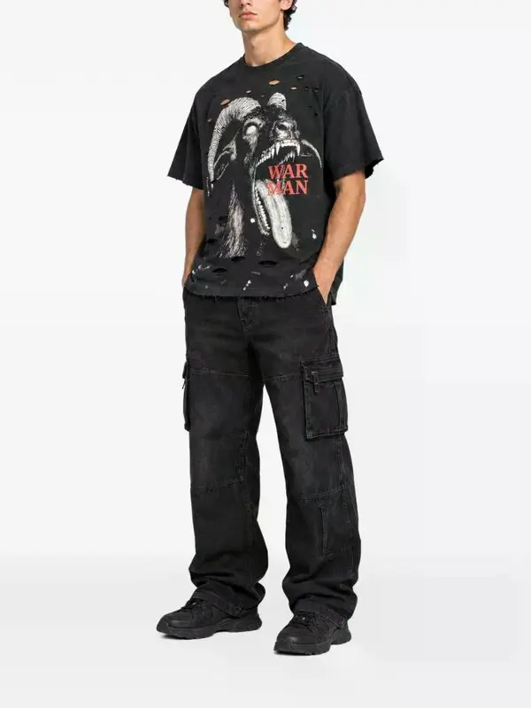 WARMAN Distressed Graphic-print T-shirt
