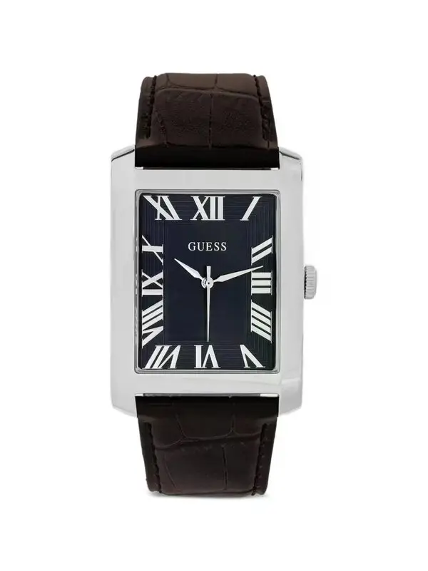 Guess Square-case Roman-numeral 33.7mm Watch - Blue