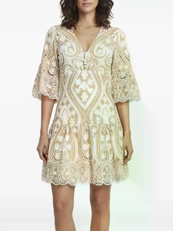 Sandro Drew Guipure Lace Mini Dress