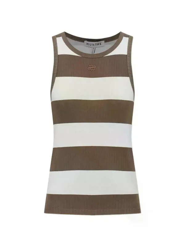 Munthe Tezza Striped Top - Brown