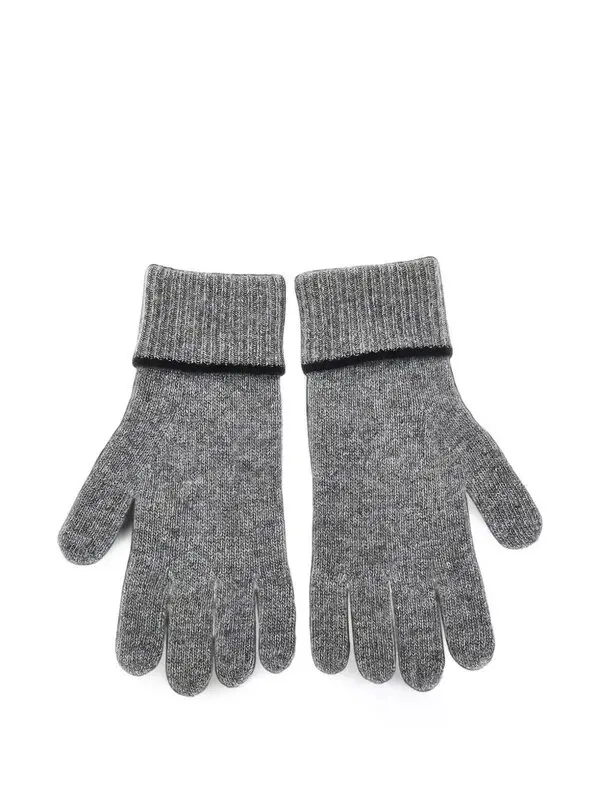 Chloé The Encoeur Gloves In Wool & Cashmere - Grey