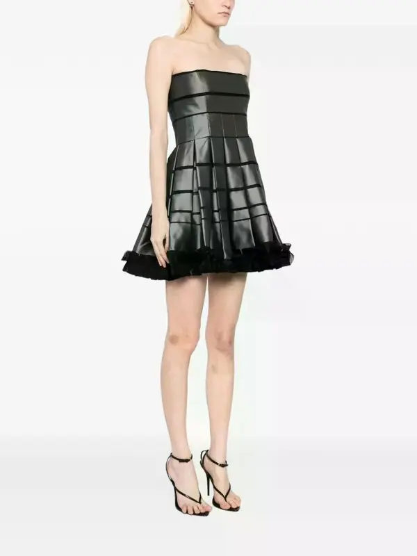 TESSITURA Babydoll Pleated Mini Dress